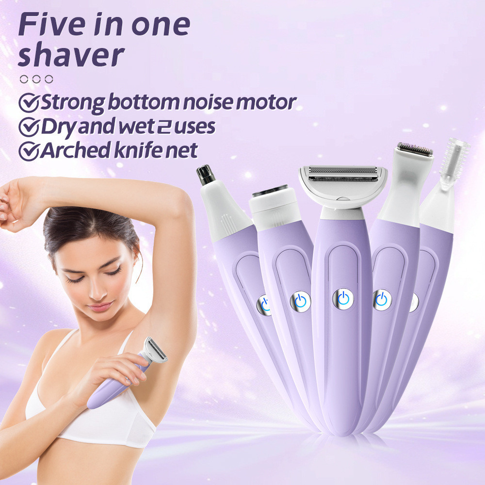 Women's Hair Clipper Ladies Shaver 5 in 1 Multifunctional Hair Removal Device Hair Removal ...