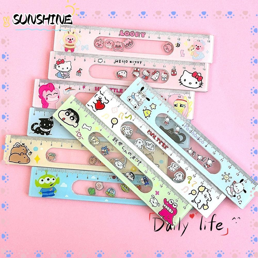 1SUNSHINE Rocking Ruler, 15CM Multifunctional Straight Ruler, INS ...