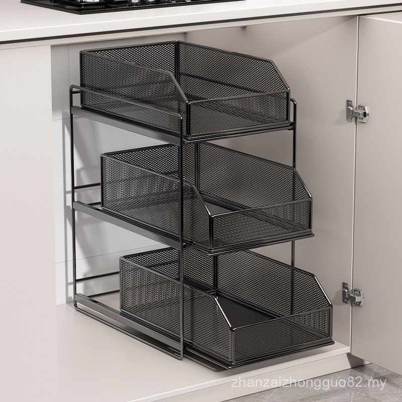 Kitchen Cabinet Pull-out Shelf Cabinet Layered Shelf Multi-layer ...