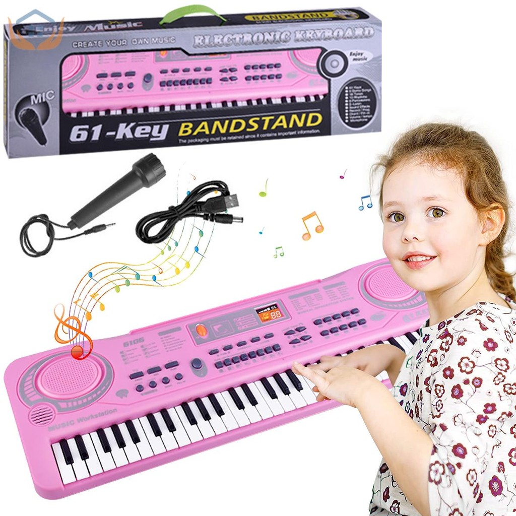 61 Keys Kids Piano Keyboard Portable Electronic Keyboard Piano with ...