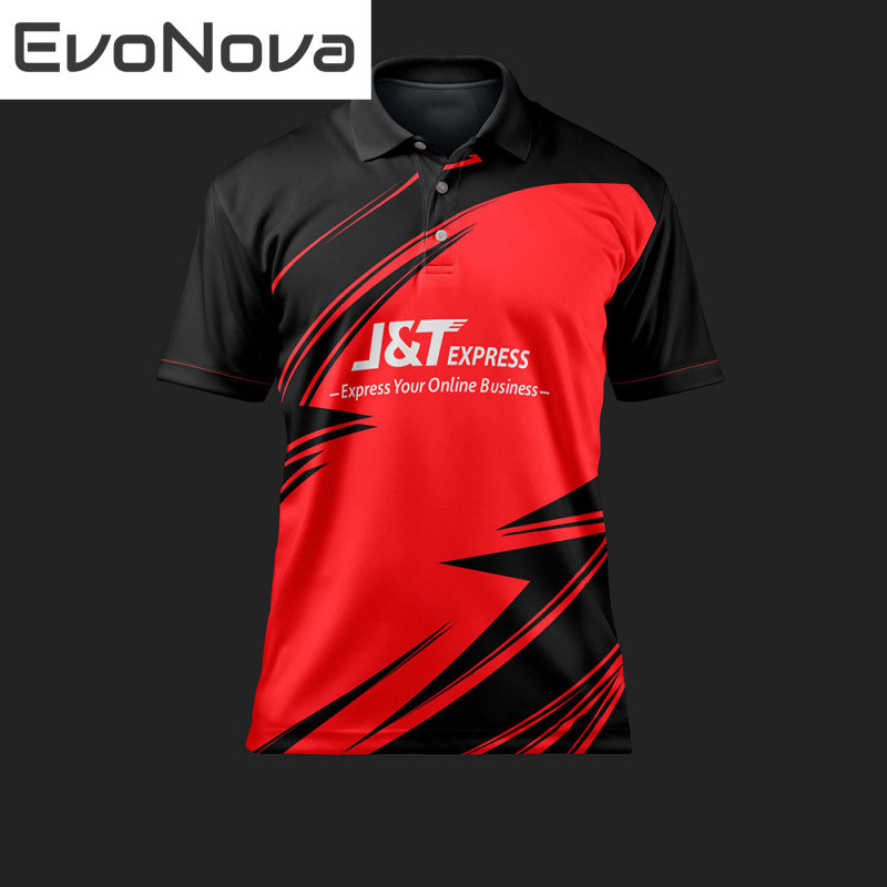 J&T Express JNT Short Sleeve POLO Shirt for Delivery Workers Breathable ...