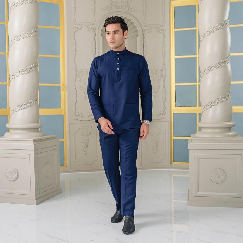 Baju Melayu Zain Slim fit Stretchable 2025 - Kain Cotton Ultra Premium ...