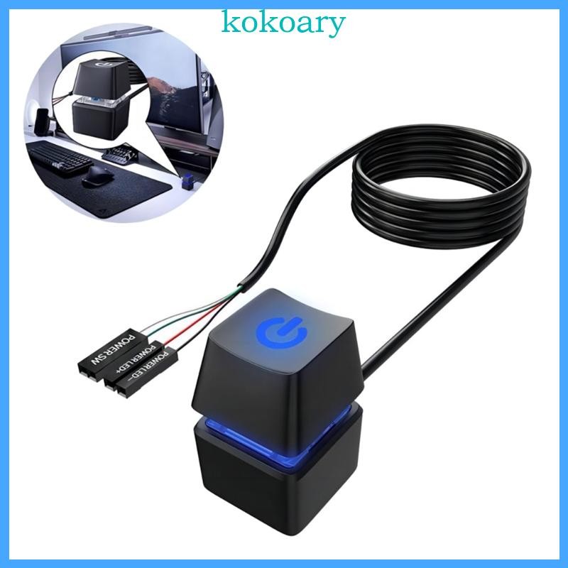 KOK Computer Desktop Power Button Switching Colorful LED Lights PC Host ...