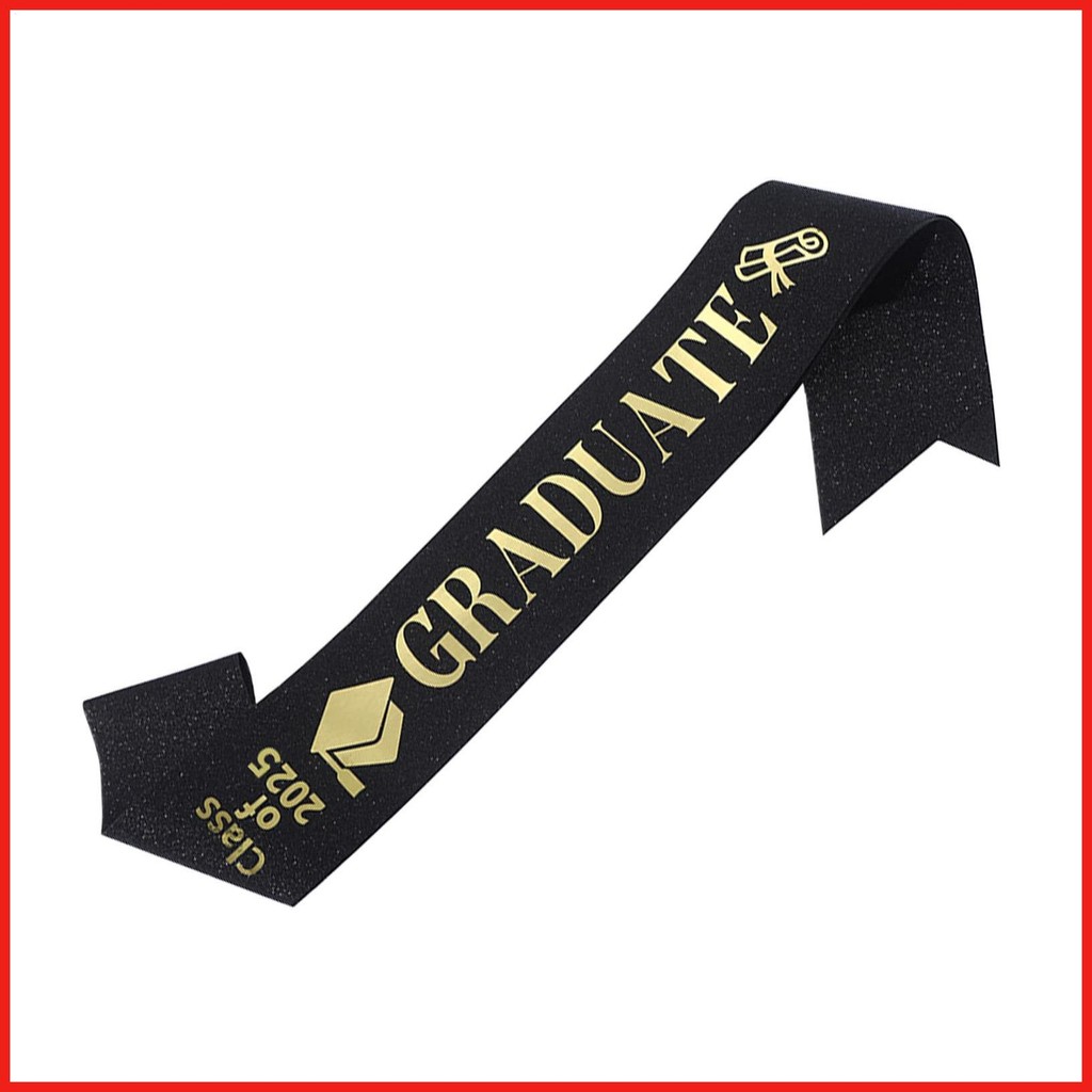 Graduation Sash 2025 Gold Glitter Letter Senior Sash Graduation ...