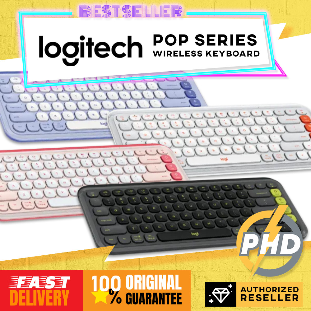 Logitech POP ICON KEYS Wireless Bluetooth Keyboard, Comfortable Typing, Programmable Keys, Easy ...