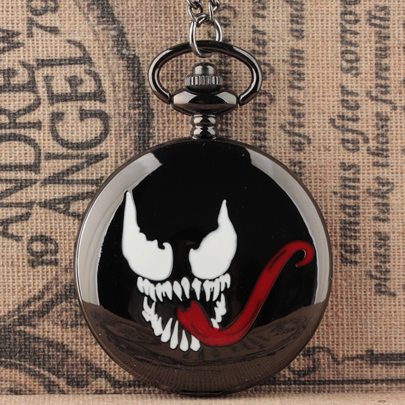 Venom Black Spiderman Anime Cute Little Monster Retro Creative Pocket ...