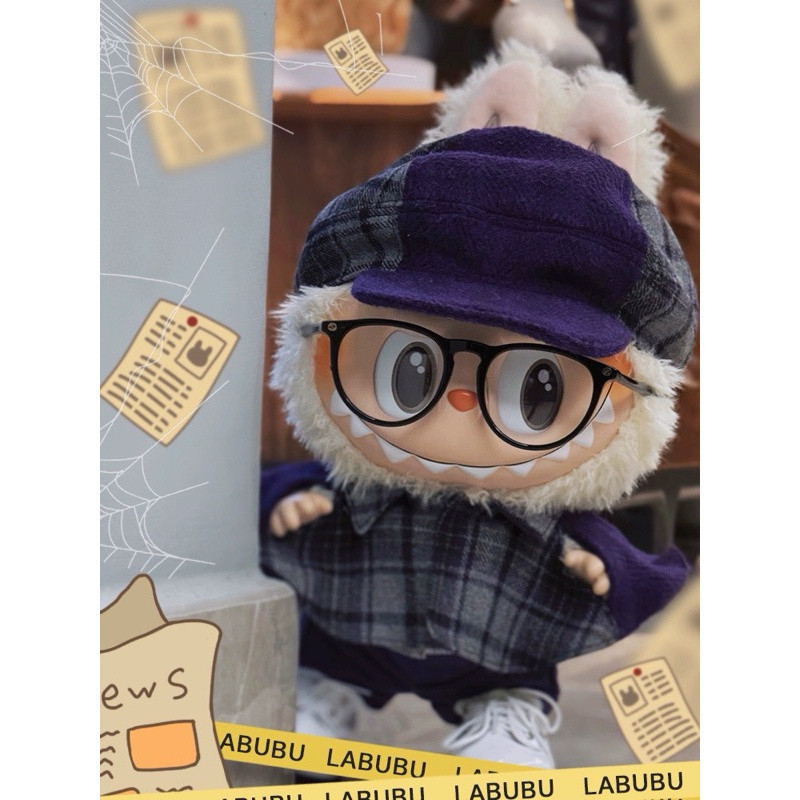 38cm LABUBU Detective Uniform Absolute Purple Cloak Suit LABUBU ...