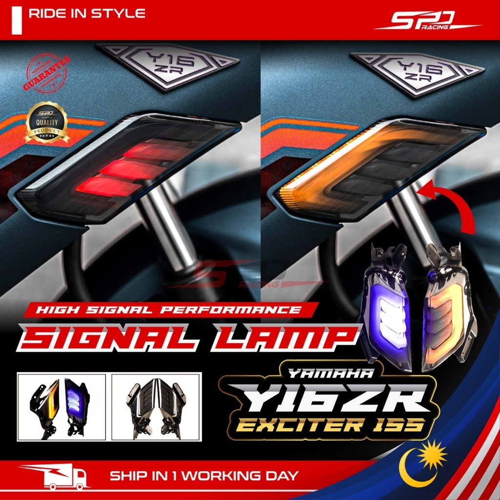 Y16 Signal Lamp I Red / Blue / White I Shark Power PNP For Y16ZR YAMAHA ...