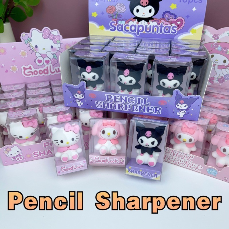 Sanrio Pencil Sharpeners Kawaii Hello Kitty Kuromi My Melody Silicone ...