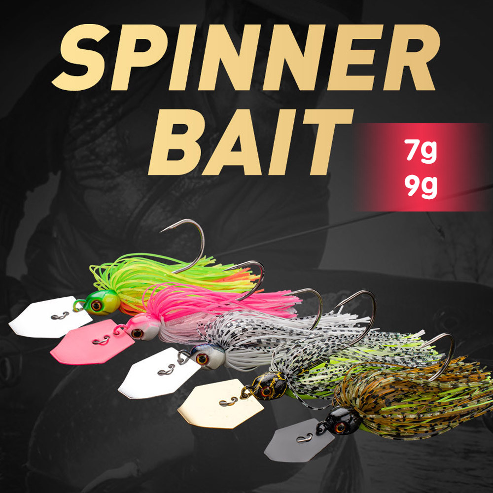 Spinner Bait Weedless Fishing Lure 7g 9g Buzzbait Chatter Bait Wobbler ...