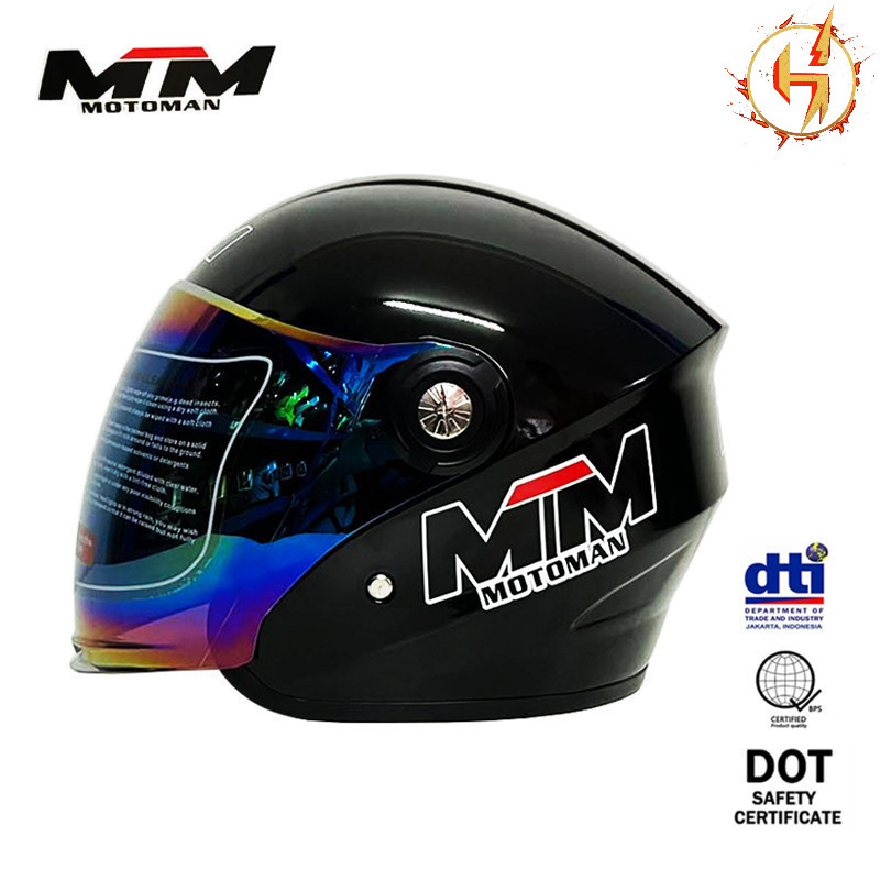 MTM helmet 103 motoman Half Face helmet Motorcycle Helmet motor rainbow ...