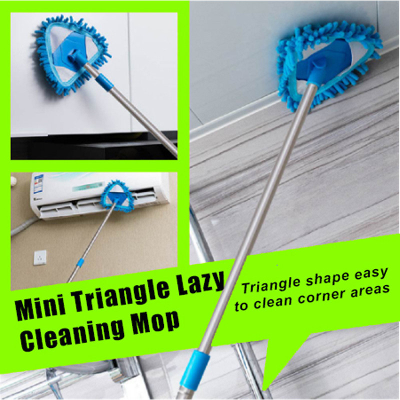 🍒ODD🍒Segi Tiga Mop Lantai 180 Degree Rotatable Adjustable Triangle ...