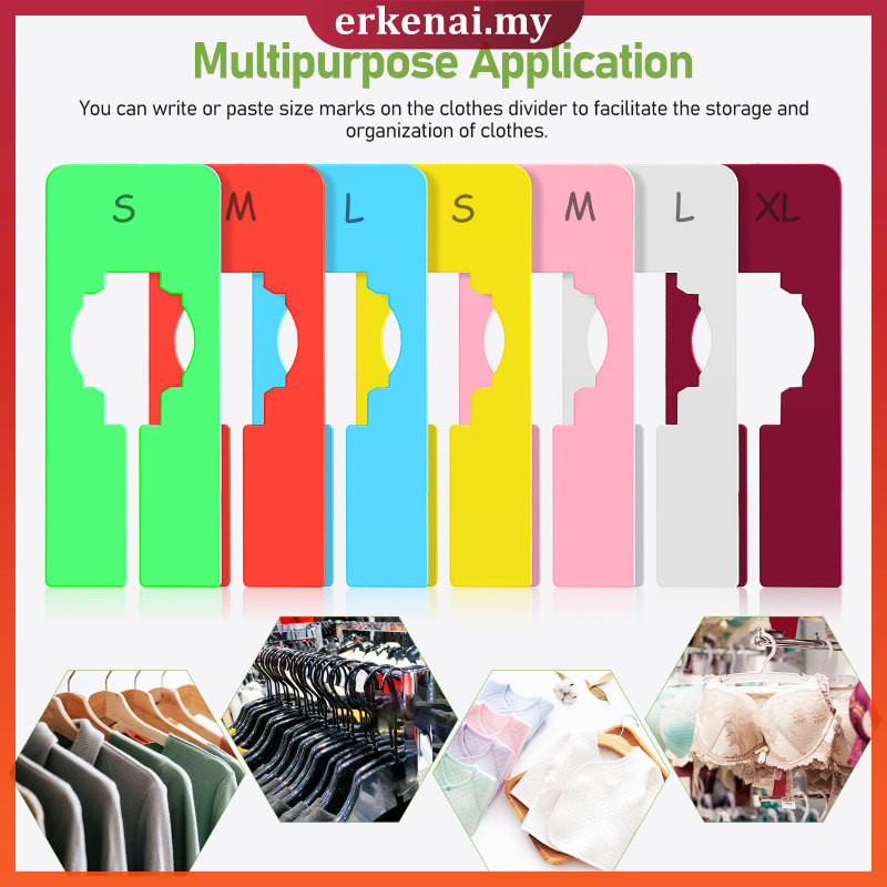 [Ready Stock] Divider 30 Pcs Clothing Rack Size Separator Closet ...