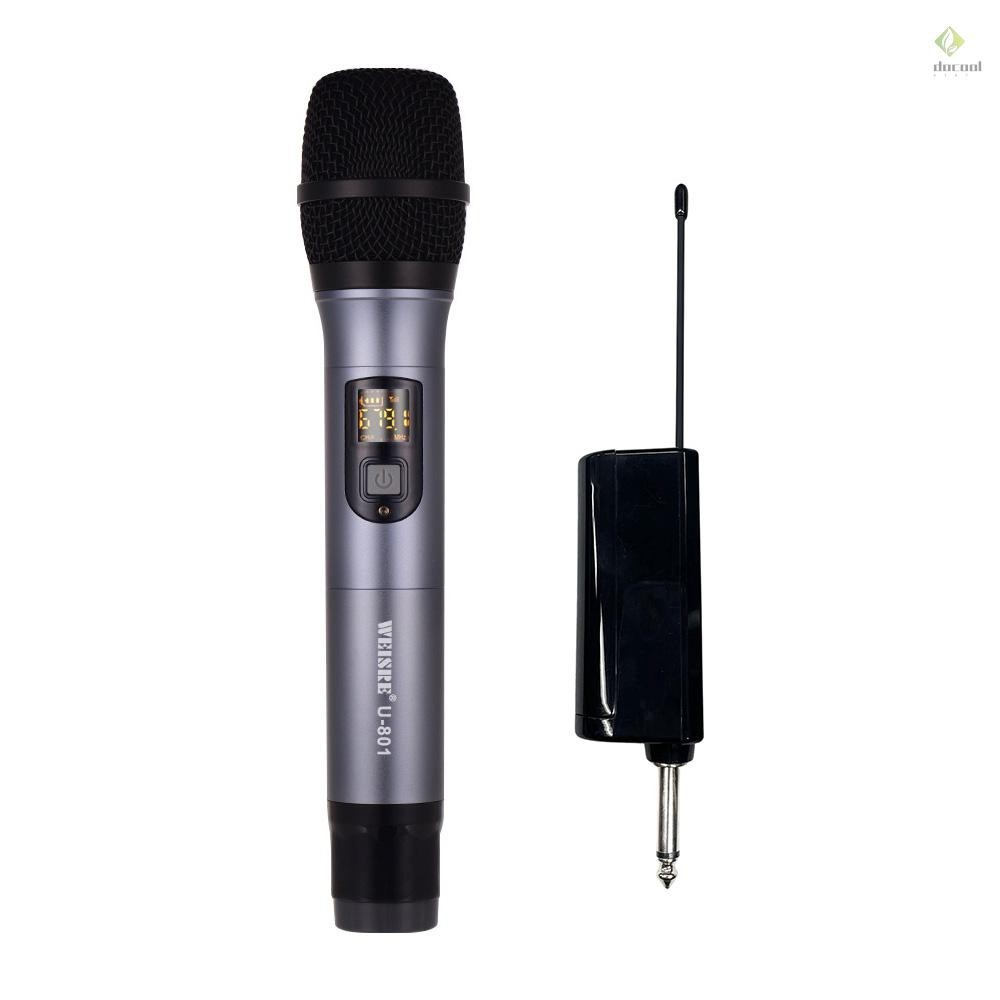 UHF Handheld Wireless Microphone Mic with Mini Receiver 50 Channels for ...