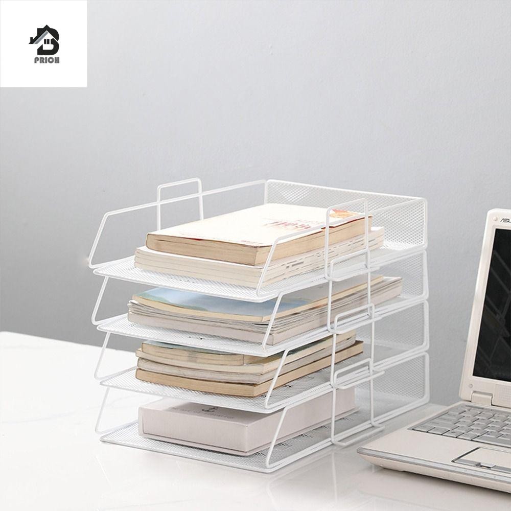 PRICH Stackable File Rack, Desktop Organizer File Organizer A4 File ...