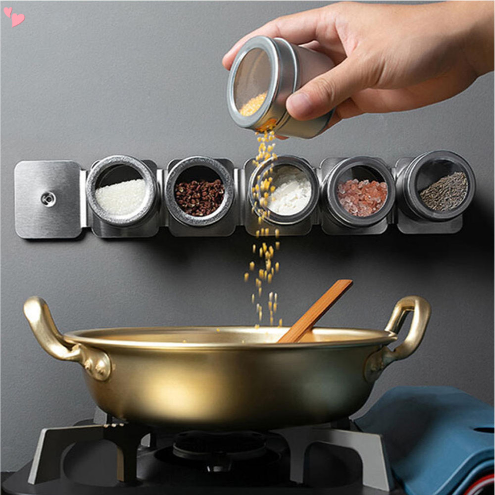Magnetic Spice Tins, Stainless Steel Spice Container Storage Box With ...