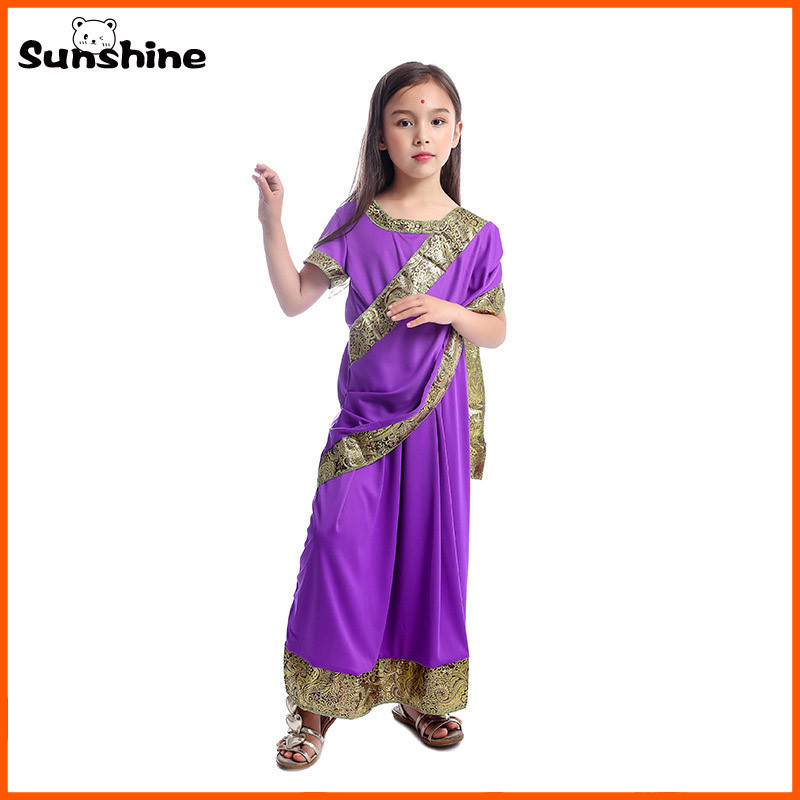 Show Game Play Costume Anime Cosplay Charming Indian Girl Dress Up Kids ...
