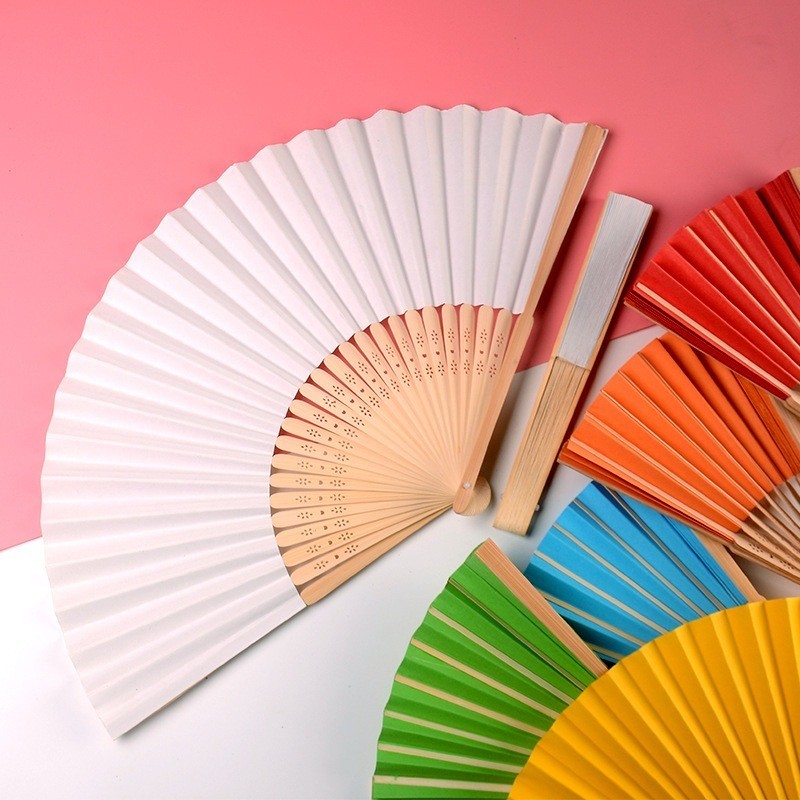 Bamboo Paper Hand Fan/Kertas Kipas Tangan Murah-Drawing Art Craft Diy ...