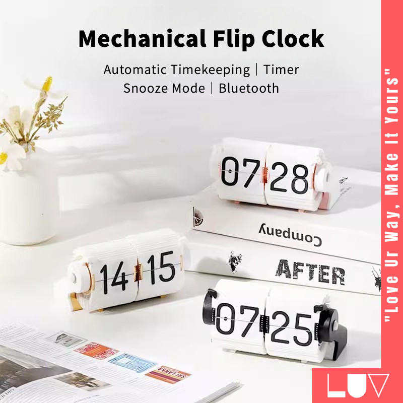 European Style Automatic Adjustable Time Bluetooth Page Flip Clock ...