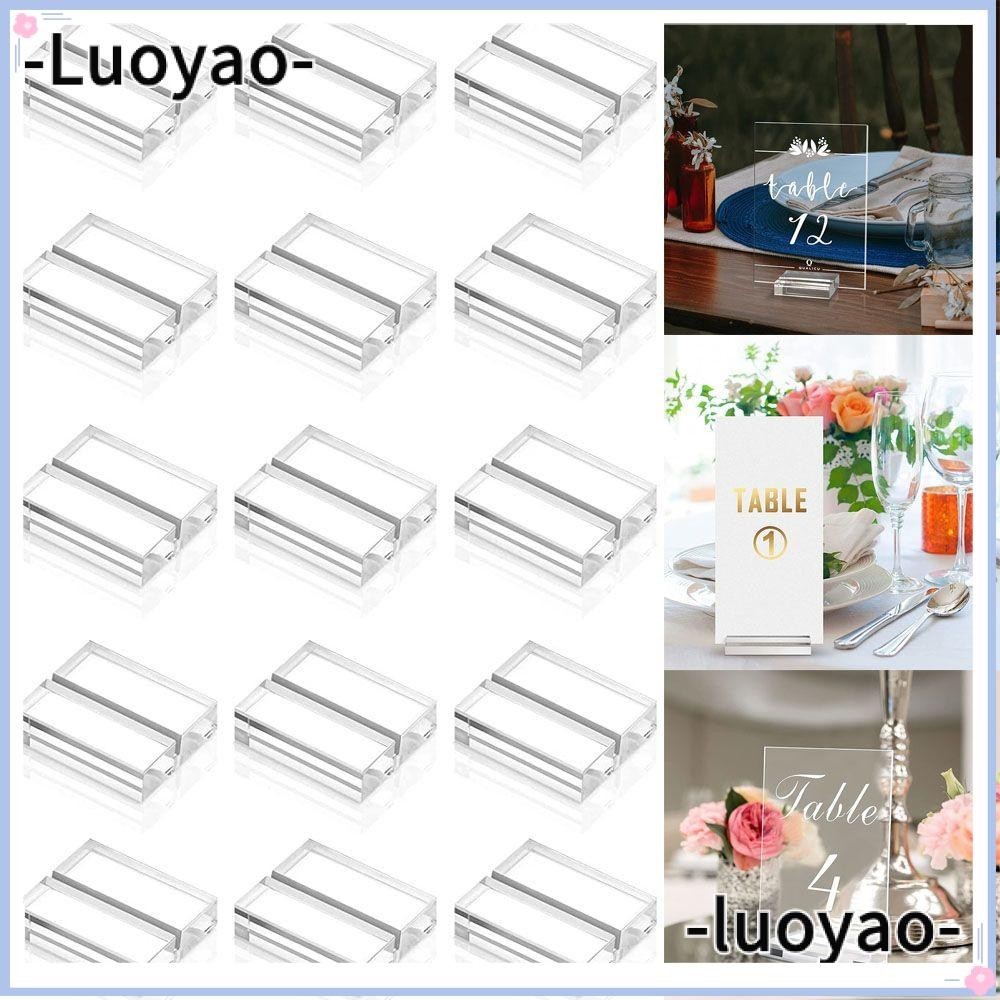 LUOYAO1 Table Numbers Holder Romantic Wood Photos Clips Paper Clamp ...