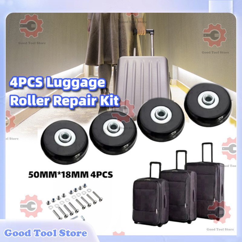 【Ready Stock】4PCS Luggage Wheels Replacement Rubber Suitcase Luggage ...