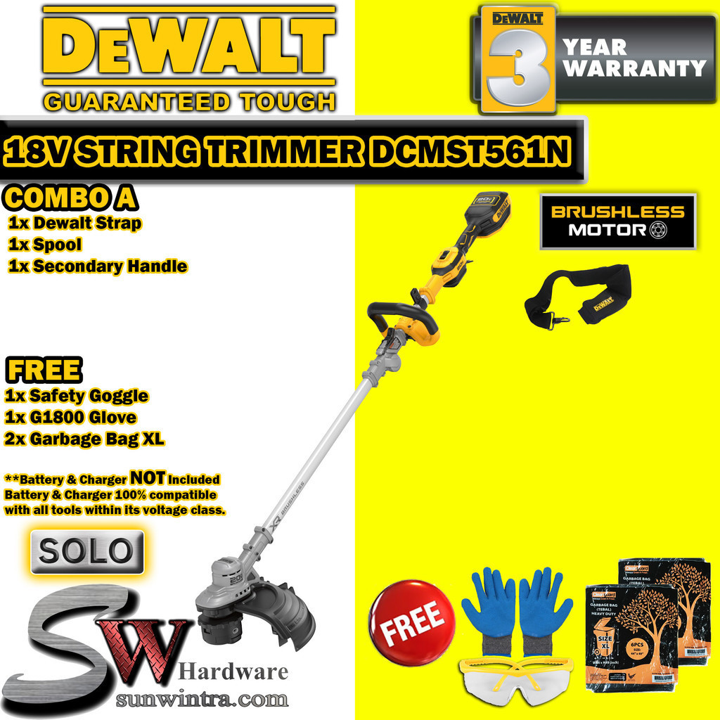 DEWALT 18V/20V Brushless String Trimmer With Folding Shaft,**BARE TOOLS ...