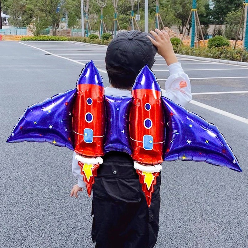 Rocket Wings Balloon Children Birthday Party Decoration Props Aluminum ...