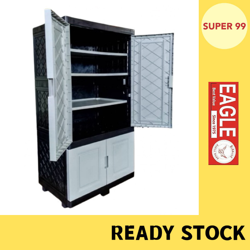 EAGLE DIY Plastic Cabinet Almari Baju Almari Plastik Serbaguna Storage ...