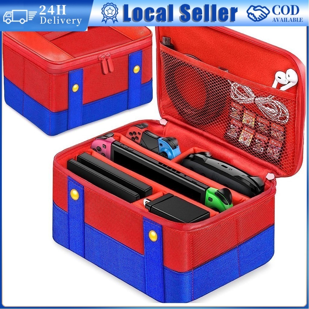Mario Carrying Case Protective Sleeve Travel Storage Bag Large Capacity ...