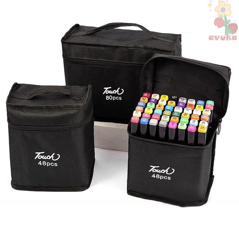 AVUKA Art Marker Pen Storage Bag, Large Capacity Pencil Bag Marker Pen ...