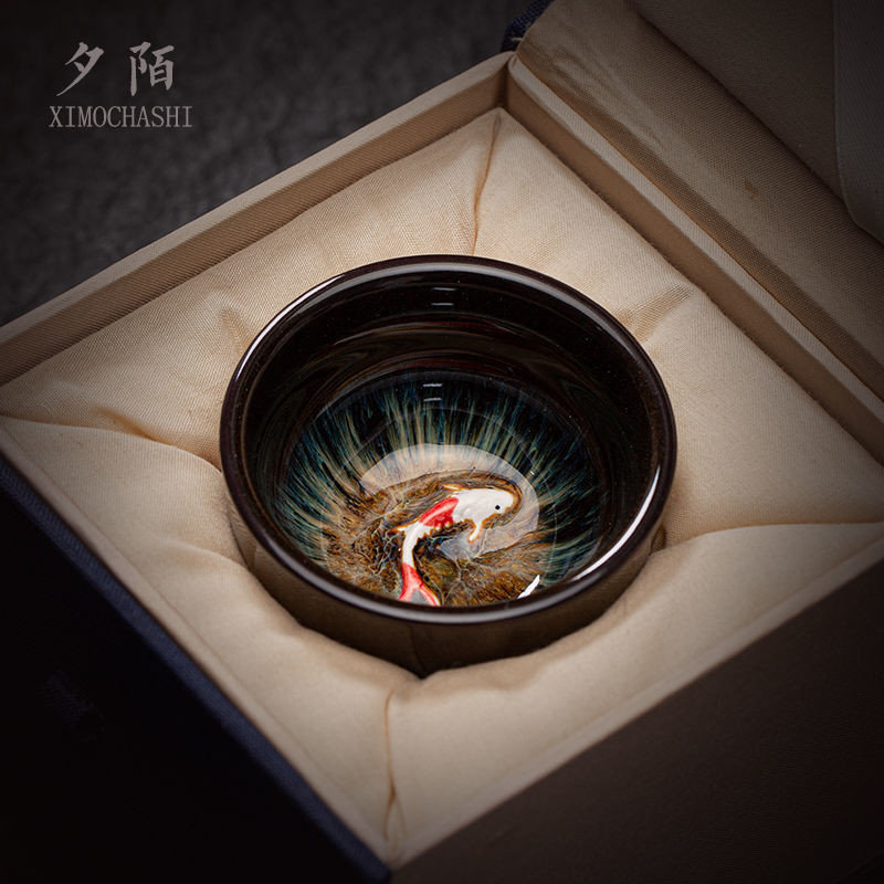 Kung Fu Tea Cup Jianzhan Master Cup Single Cup Kiln Change Tianmu Glaze Tea Cup Ceramic Small ...