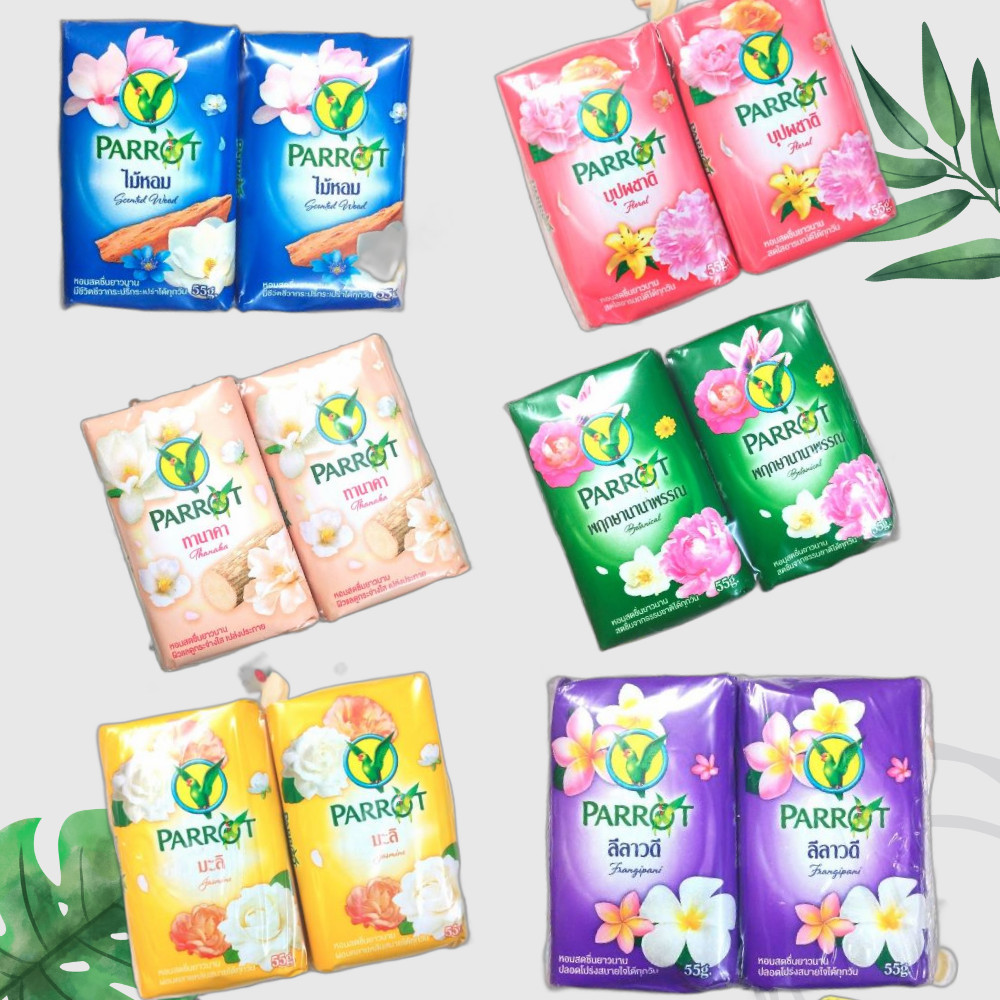 PARROT Botanicals Bar Soap 55g *1pc*( Rose/Jasmine/Frangipani ...