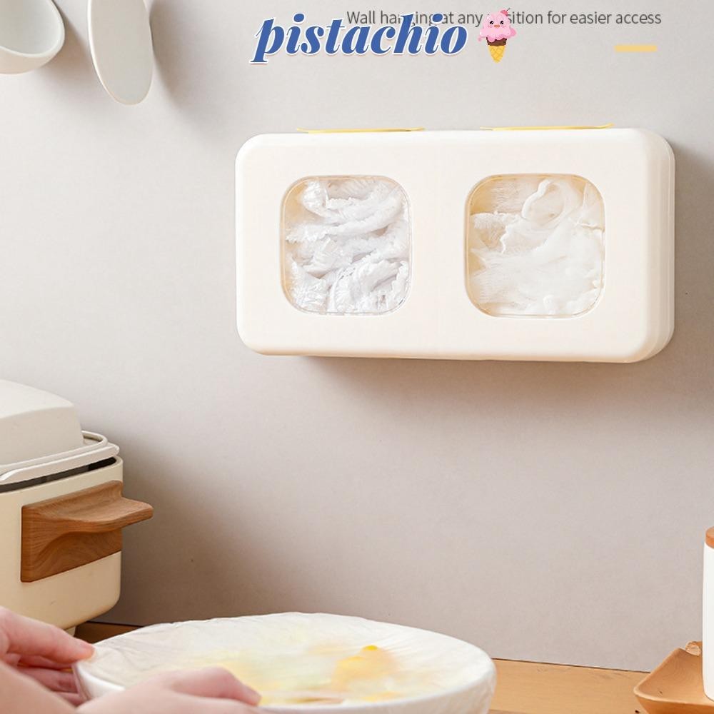 PISTACHIO Plastic Wrap Storage Box, Soft Rubber Top Cover Plastic ...