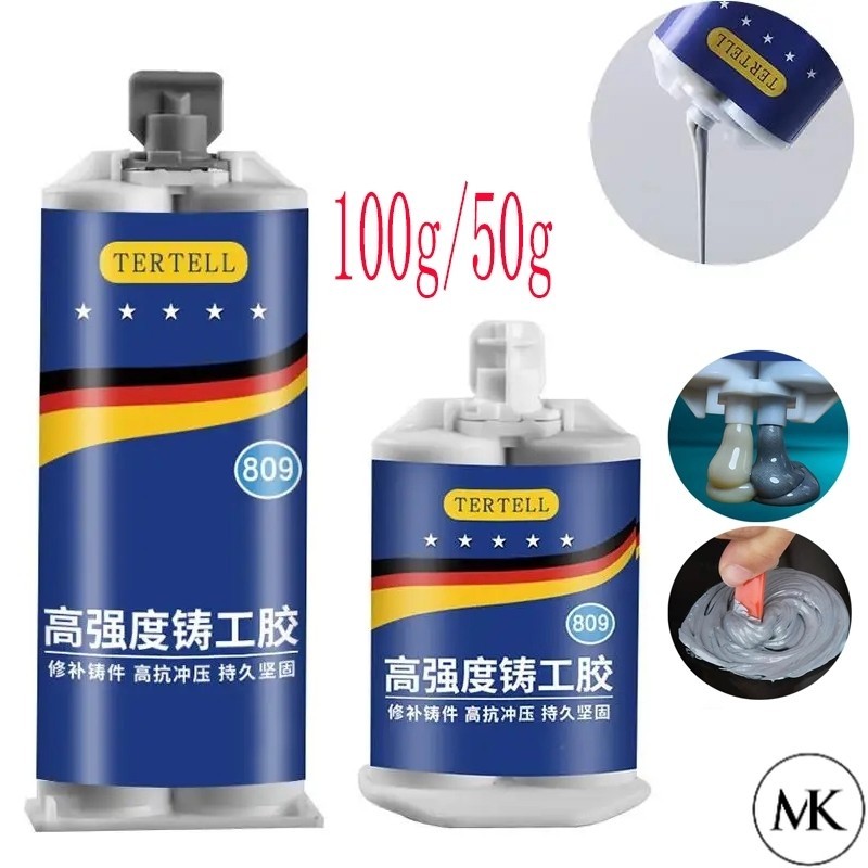 MK New 50g/100g metal repair paste 2 In1 Industrial A&B mold glue Heat ...