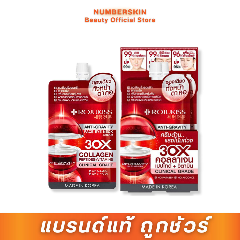 (6 Sachets) ROJUKISS FACE EYE NECK CREAM 8 ml.x 6 Sachets | Shopee Malaysia