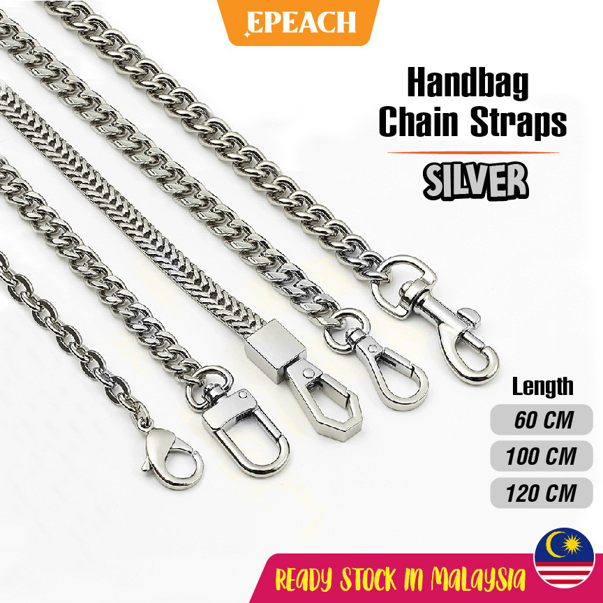 epeach Handbag Metal Chain Strap Silver | Tali Rantai Beg Tangan ...