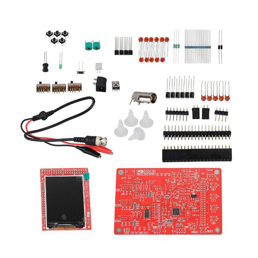 2.4" TFT LCD Digital Display Oscilloscope with Alligator Clip Probe DIY ...
