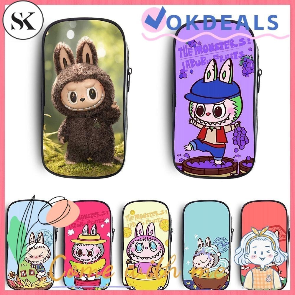 SK Labubu Pencil Bag, Cute Cartoon Large Capacity Pencil Cases ...
