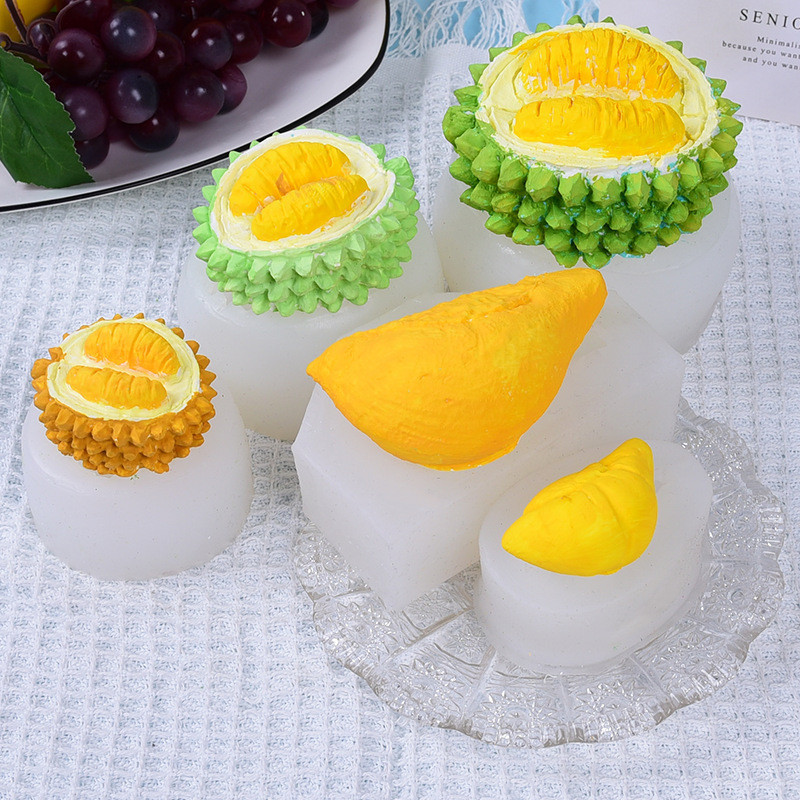 Three-dimensional Durian Silicone Mold Chocolate Fruit Cheese Ice Cream ...