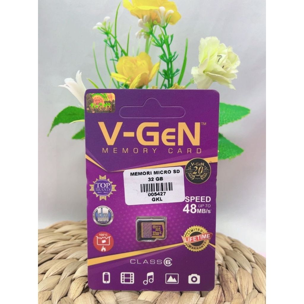 Memory Card Hp V Gen MMC Micro Sd Class 6 Memory Hp Original VGen 4GB ...