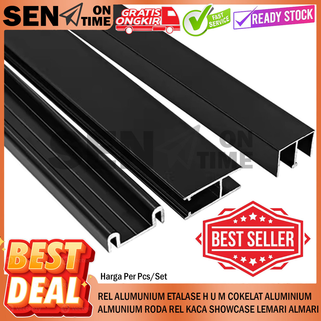 Him Chocolate Aluminum Rail Brown Showcase Aluminum Showcase Per Meter ...