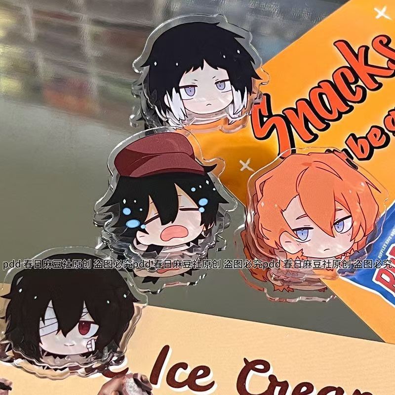 4Pcs/Lot Anime Clip Bungo Stray Dogs Dazai Osamu Ryunosuke Akutagawa ...
