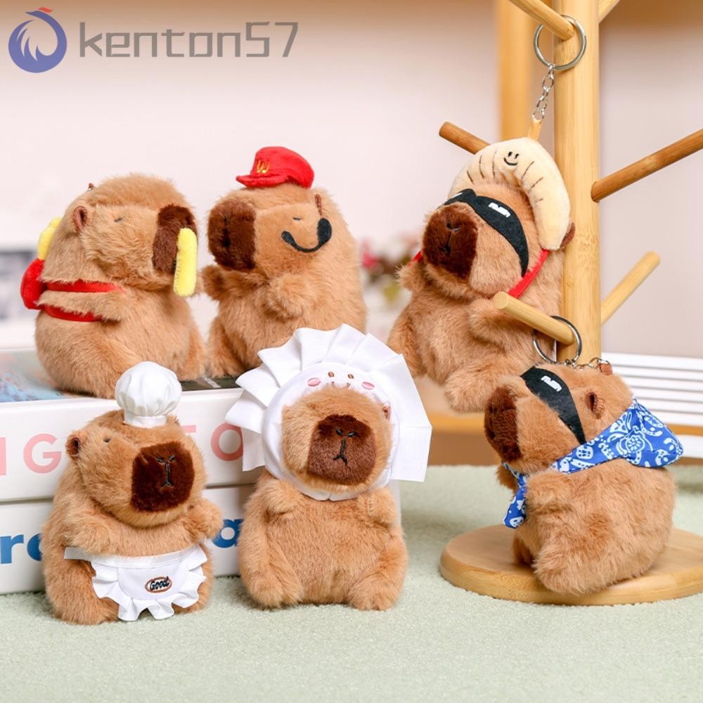 KENTON Plush Capybara Key Ring, Doll Food Plush Capybara Pendant, Funny ...