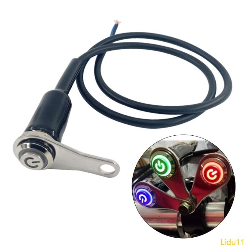 lidu11 Universal 12V LED Push Button Motorcycle Power Switch Engine ...