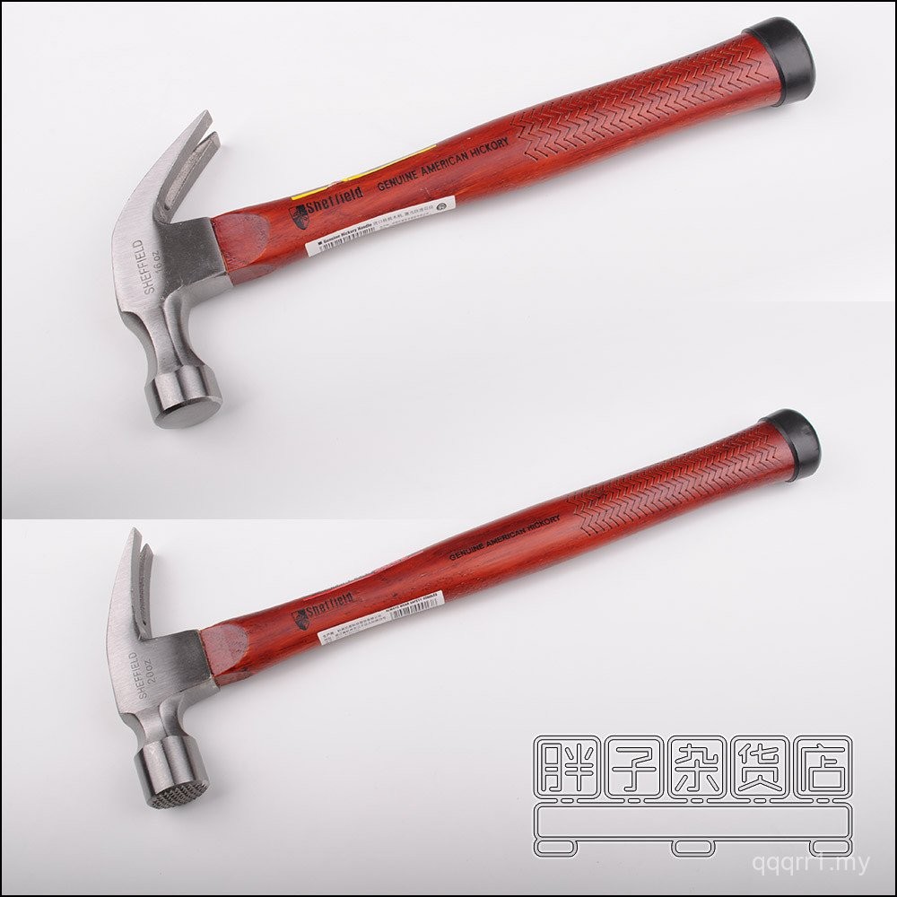Sheffield Walnut Wooden Handle Right Angle Claw Hammer 20A 16A ...