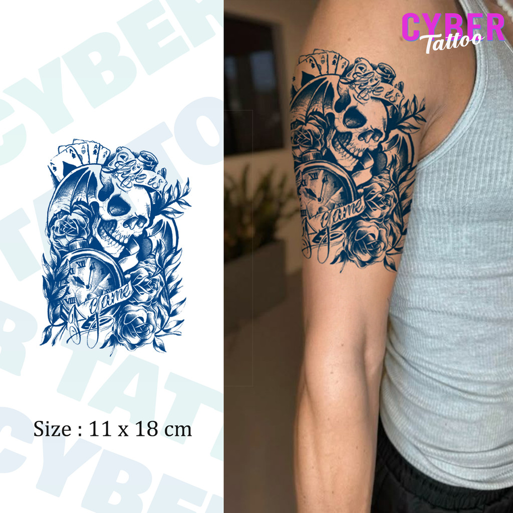 Cyber Tattoo Temporary Sticker Fruit Ink Temporary Tattoo Long lasting ...