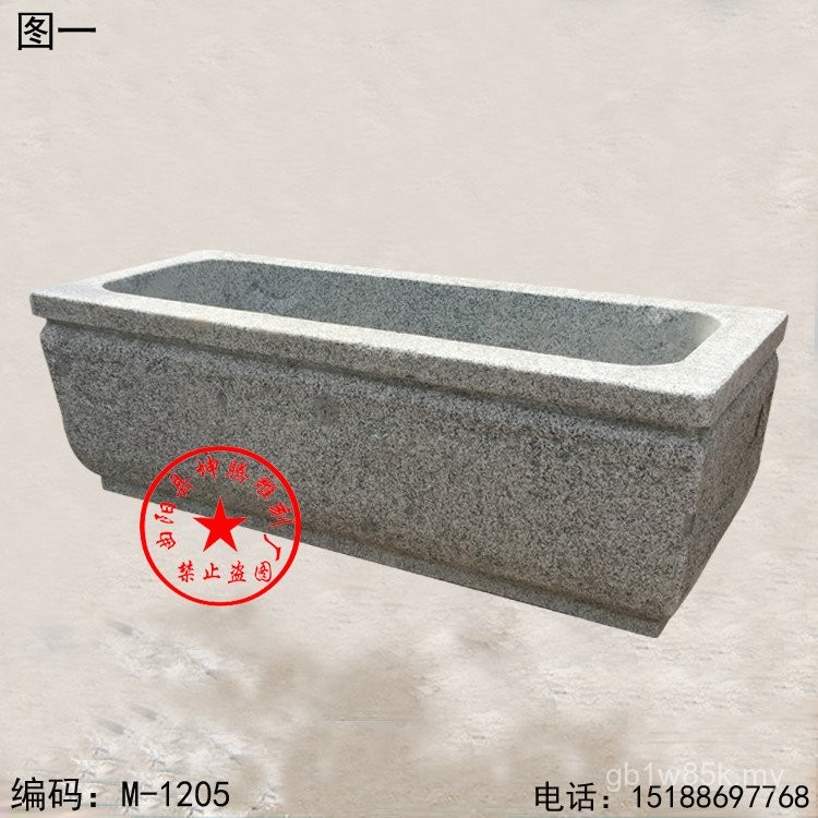 Tangki Ikan Ukiran Batu Pasu Bunga Bluestone Antik Tiruan Kolam Ikan ...