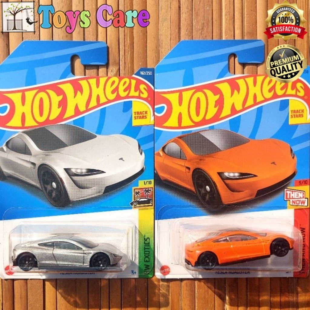 Hotwheels TESLA ROADSTER 2022 SILVER 2023 ORANGE - MODEL 3 XS ...