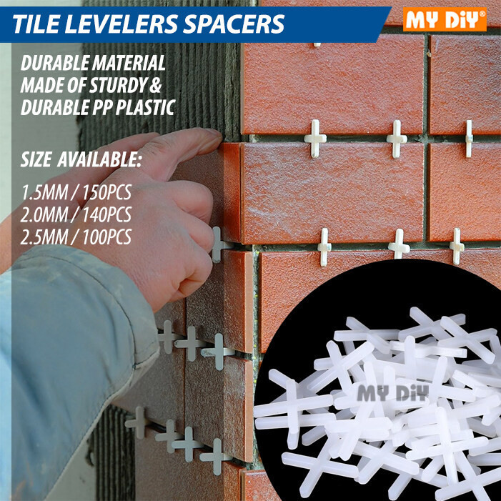 PROMOTION !!! 1.5MM / 2.0MM / 2.5MM WHITE TILE SPACERS WALL FLOOR TILE ...