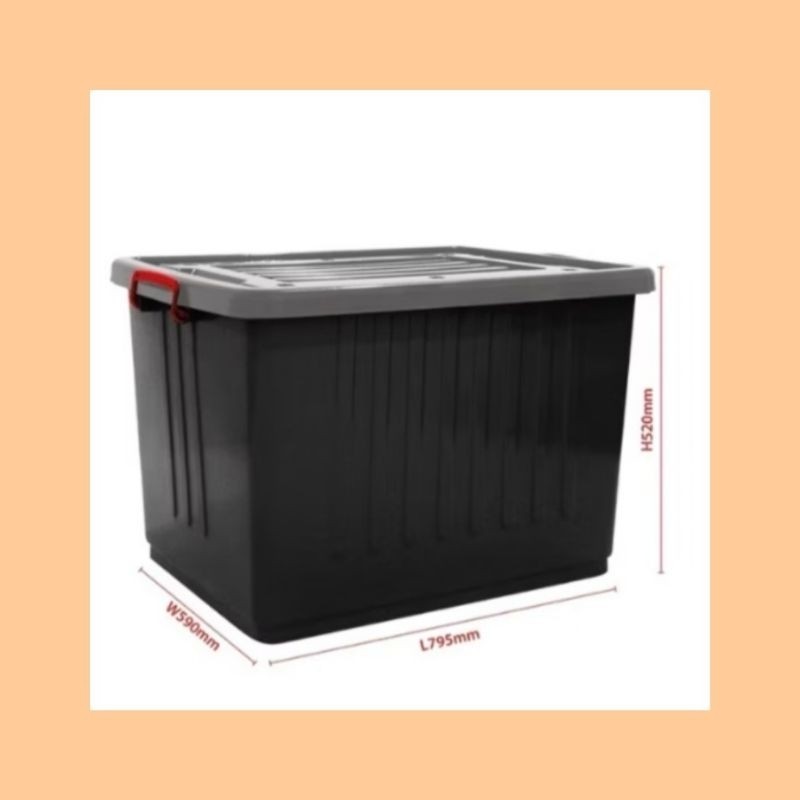 [Ready Stock] TECH99 Abbaware 155L Storage Box Kotak Simpanan Roda ...